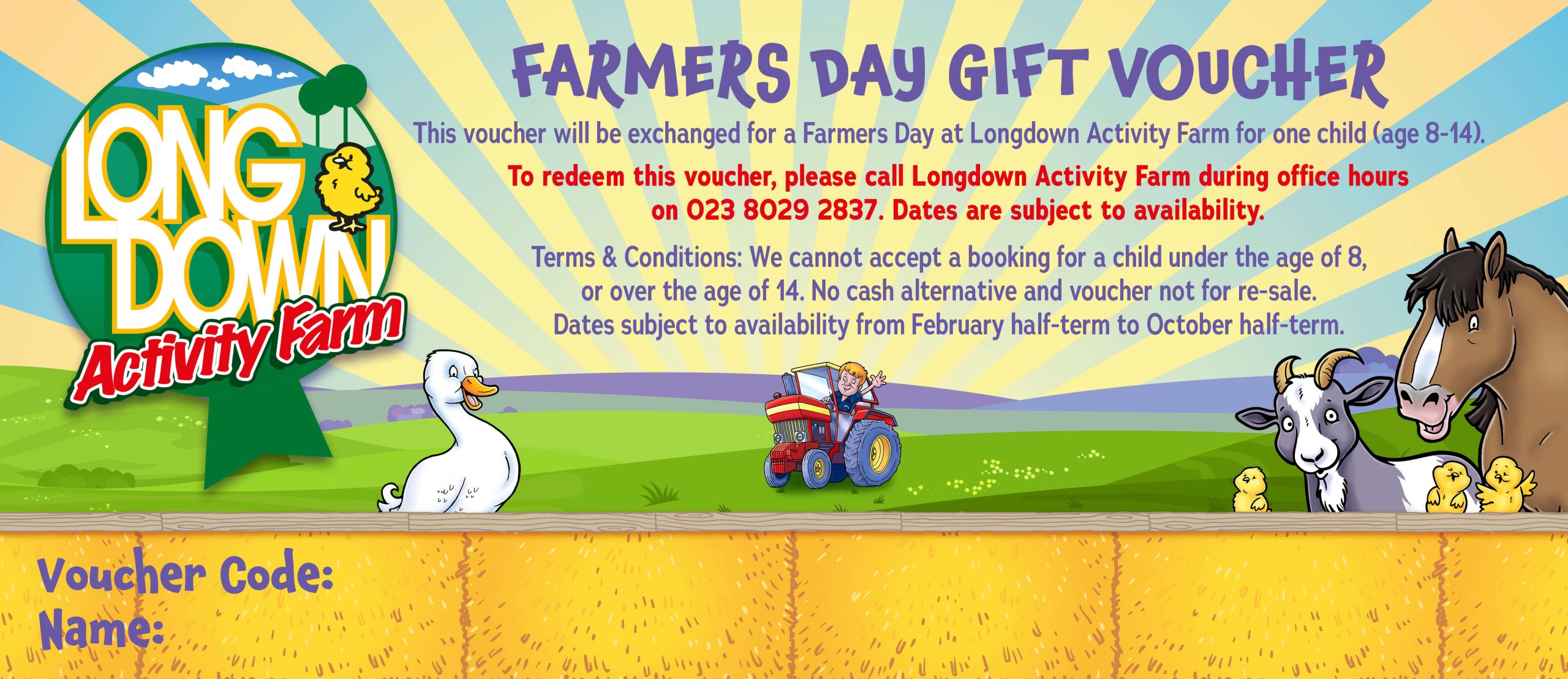 Farmers Day Gift Voucher | Longdown Activity Farm